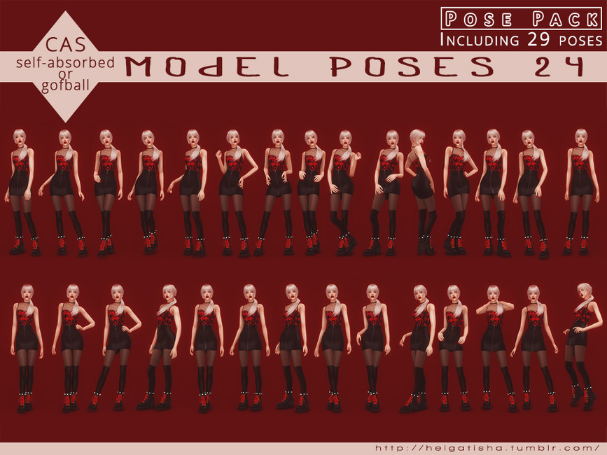 The Sims Resource - Model poses 24 CAS Goofball