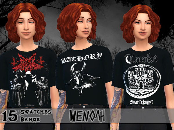 The Sims Resource | Black Metal Merch Female