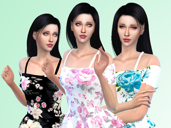 The Sims Resource | Spaghetti Strap Cold Shoulder Blouse