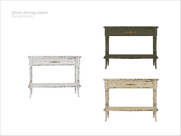 The Sims Resource - [Olive dining] - console table old textures