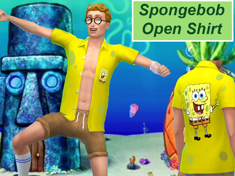 The Sims Resource | Spongebob Open Shirt - Seasons needed