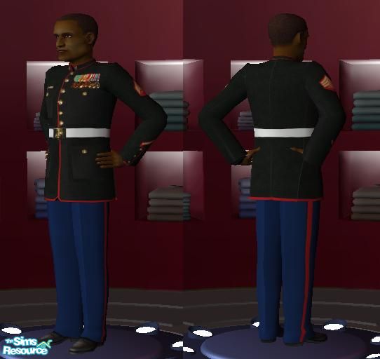 The Sims Resource | USMC Dress Blues Sgt