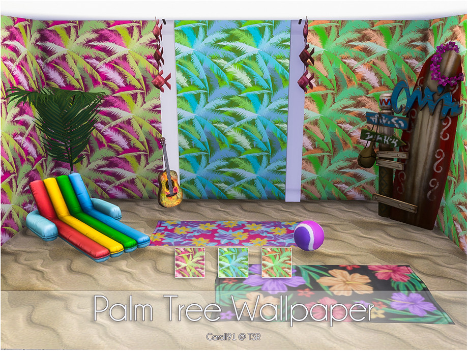 The Sims Resource - Palm Tree Wallpaper