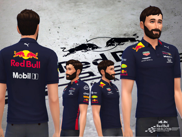The Sims Resource | Red Bull Racing Team Polo 2019