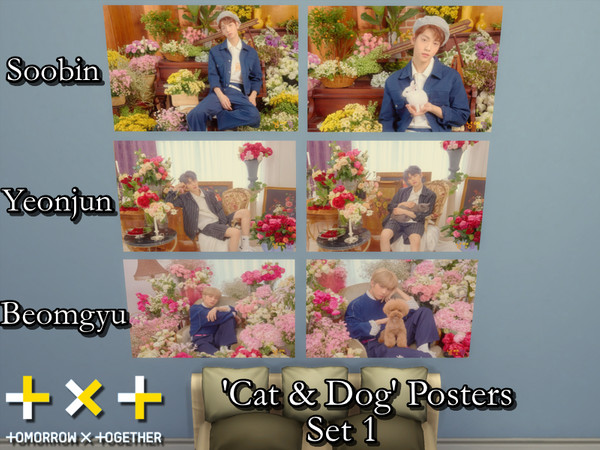 The Sims Resource | TXT Cat & Dog Posters Set 1 REQUIRES GET TO WORK