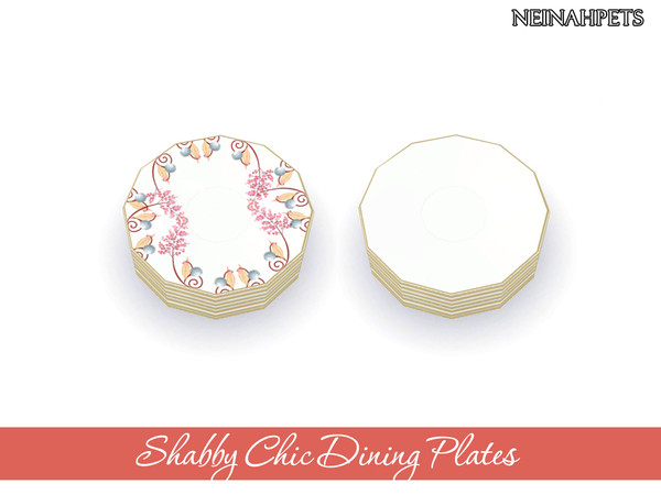 The Sims Resource - Shabby Chic Dining Plates
