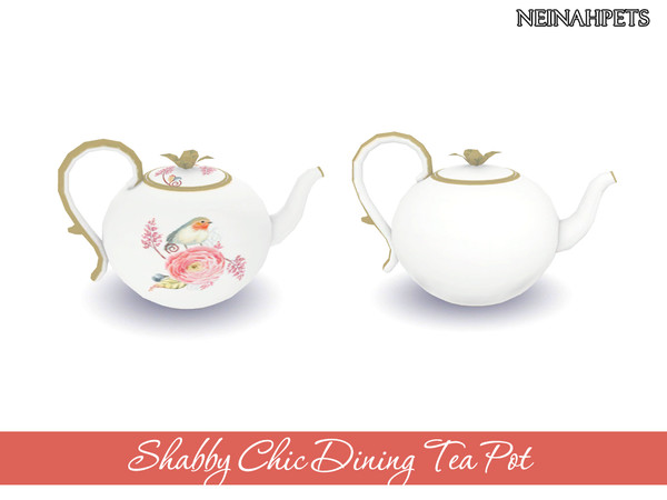 The Sims Resource | Shabby Chic Dining Tea Pot
