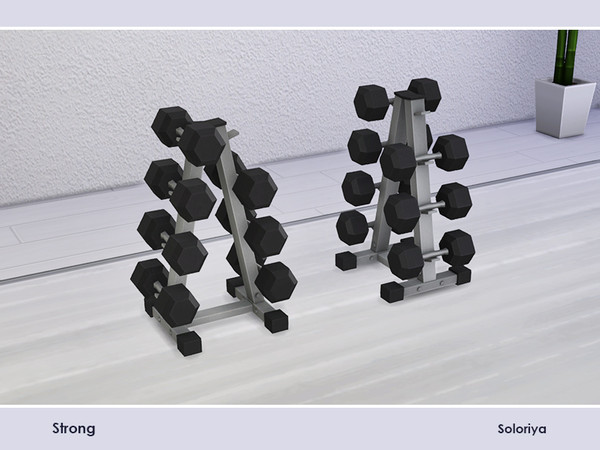 The Sims Resource | Strong. Hex Dumbbell Rack, v1