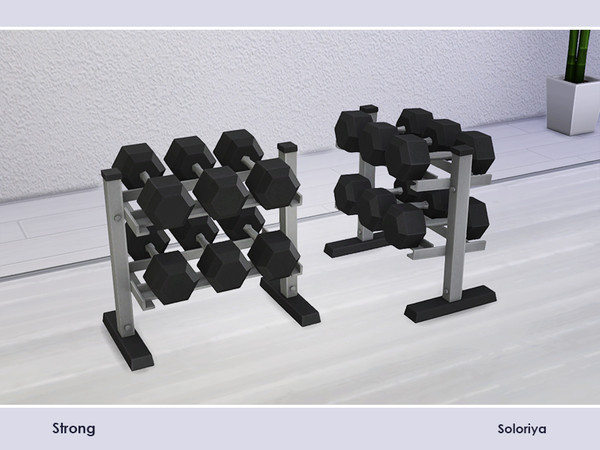 The Sims Resource | Strong. Hex Dumbbell Rack, v2