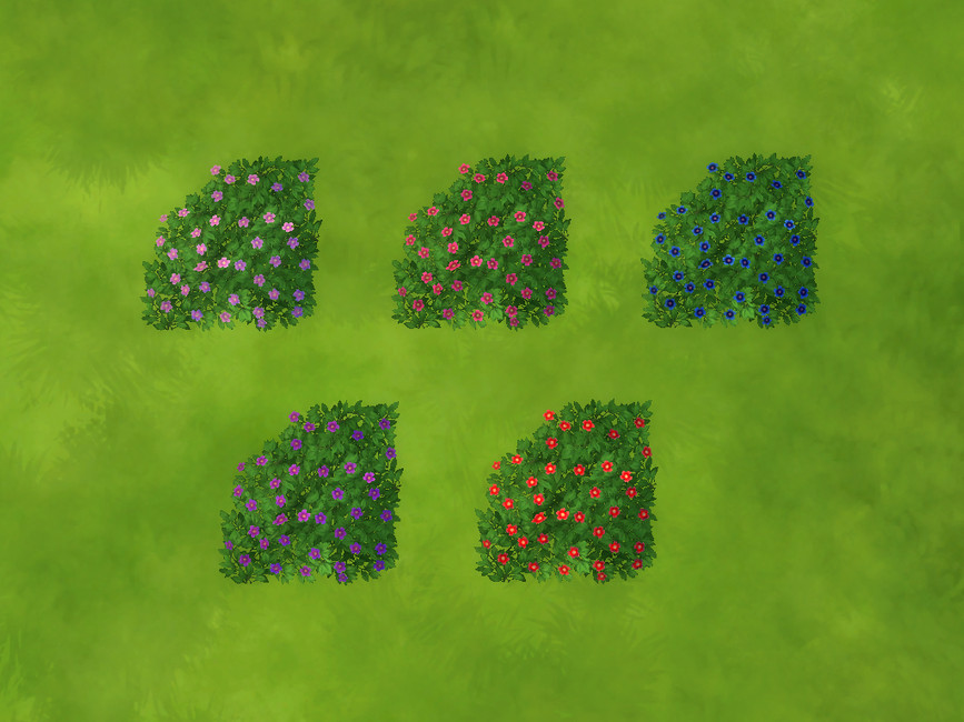 The Sims Resource - Recolors Perennial Hydrangea Curved