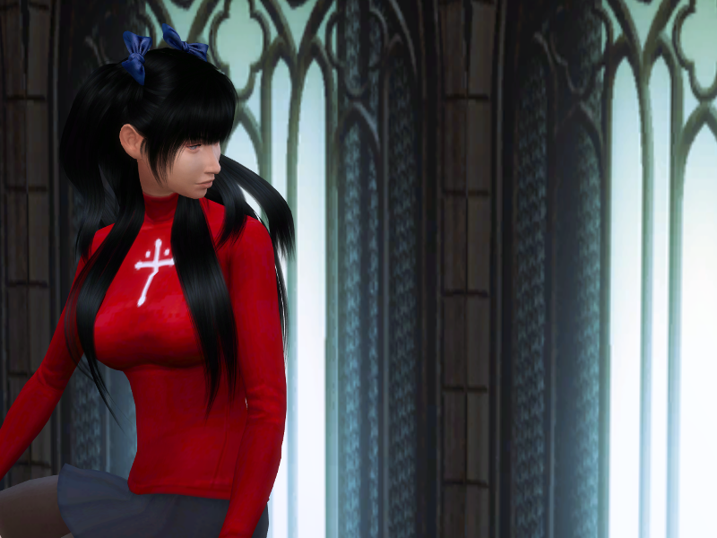 The Sims Resource | Rin Tosaka shirt