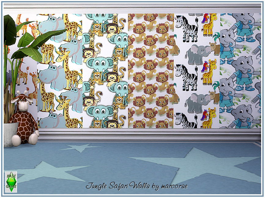 The Sims Resource - Jungle Safari Walls_marcorse