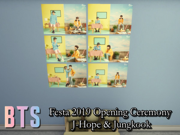The Sims Resource | BTS Festa 2019 Posters (HopeKook) REQUIRES GET TO WORK