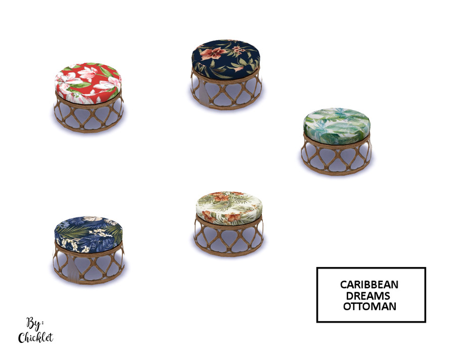 The Sims Resource | Carribean Dreams Ottoman
