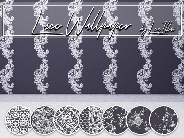 The Sims Resource | Lace wallpaper [TS4]