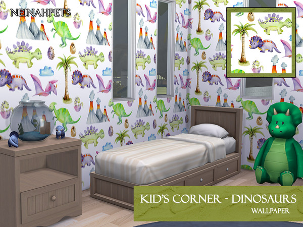 The Sims Resource | Kid's Corner - Dinosaurs Wallpaper