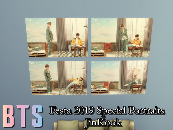 The Sims Resource - BTS Festa 2019 Special Posters(JinKook) REQUIRES ...