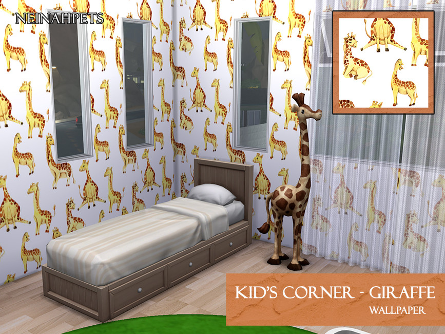 The Sims Resource - Kid's Corner - Giraffe Wallpaper