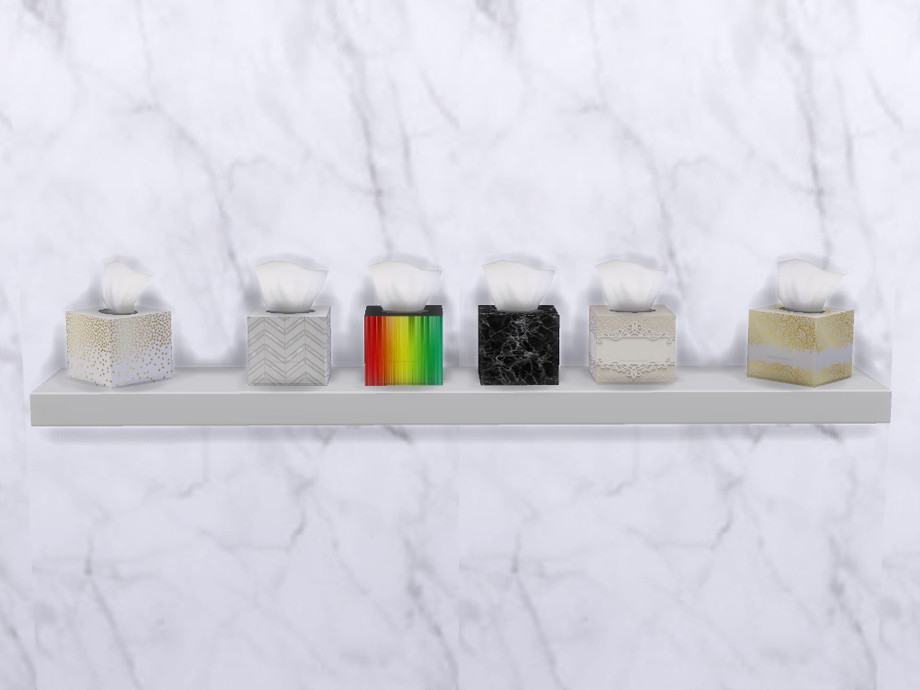 The Sims Resource | Better Maxis Tissue Boxes - Patterned