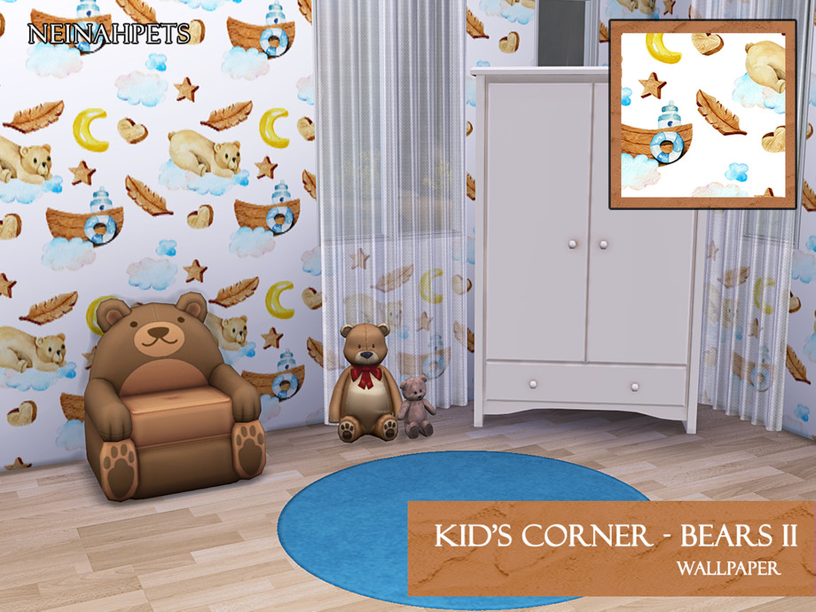The Sims Resource | Kid's Corner - Bears II Wallpaper