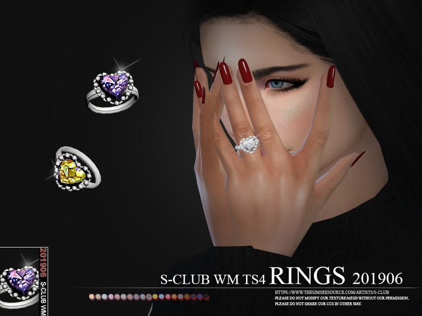 The Sims Resource - S-Club ts4 WM RINGS 201906