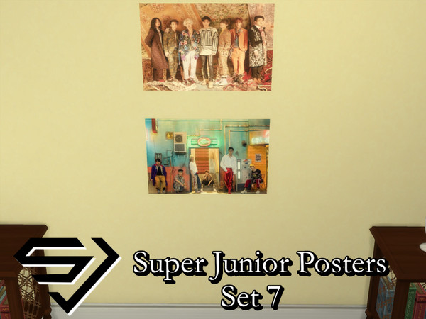 The Sims Resource | Super Junior Posters Set 7 Group