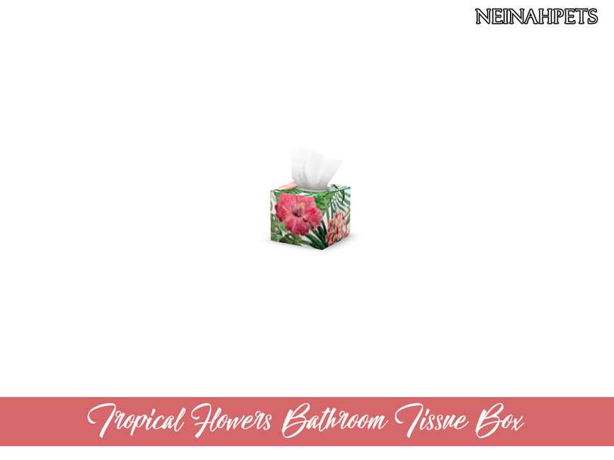 The Sims Resource - Tropical Flowers Bathroom - Tissue Box