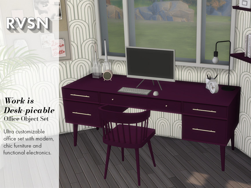 The Sims Resource - Work is Desk-picable Office Set