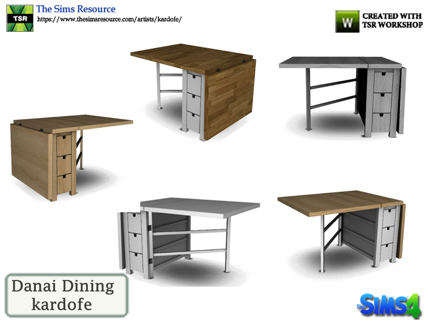 The Sims Resource - kardofe_Danai Dining room_Folding table