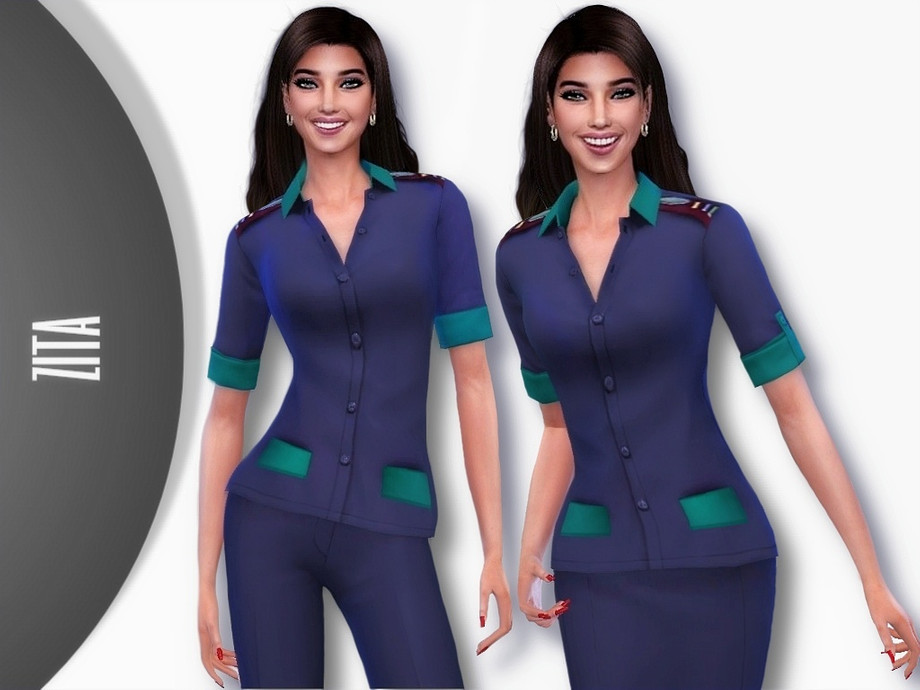 The Sims Resource | Binnelanders Nurse Top