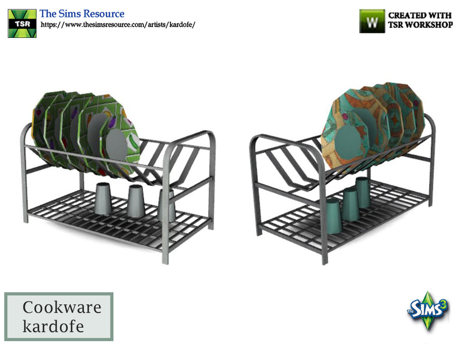 The Sims Resource | kardofe_Cookware_dish drainer 2