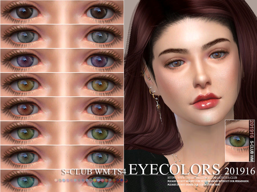 The Sims Resource | S-Club WM ts4 Eyecolors 201916