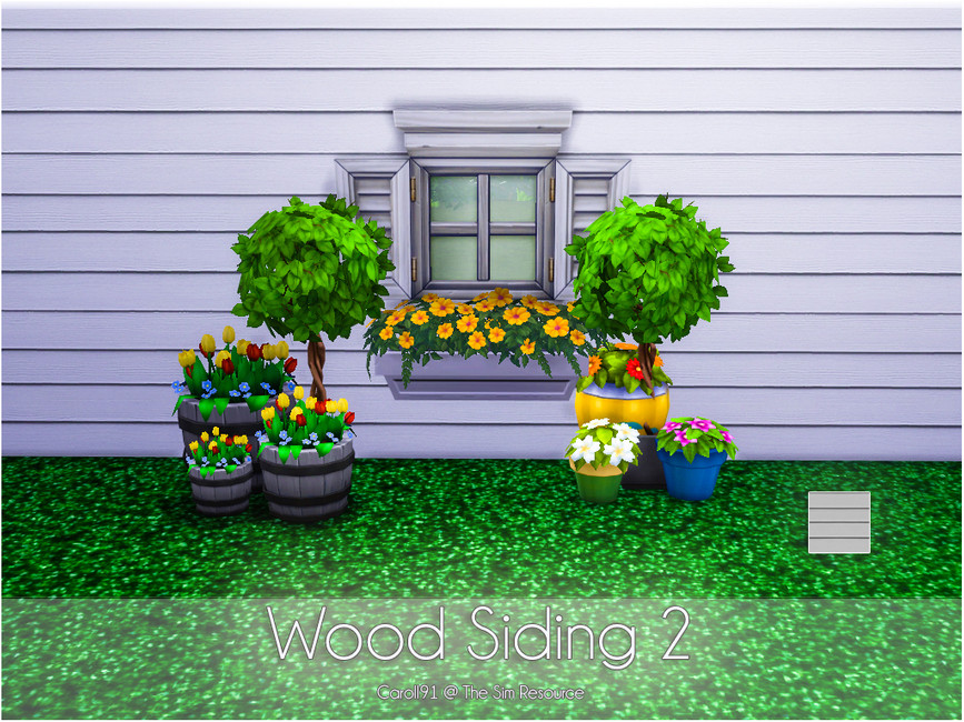The Sims Resource - Wood Siding Walls