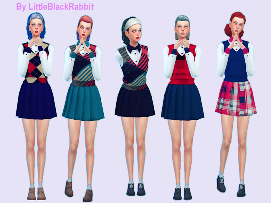 The Sims Resource | SchoolUniform by LittleBlackRabbit