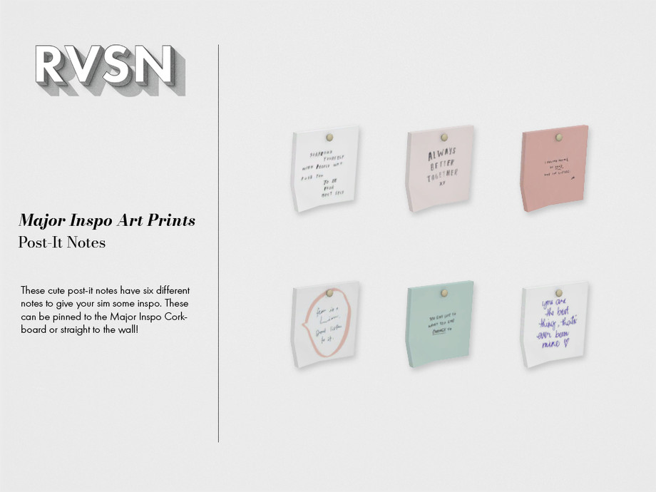The Sims Resource | Major Inspo Prints - PostIt