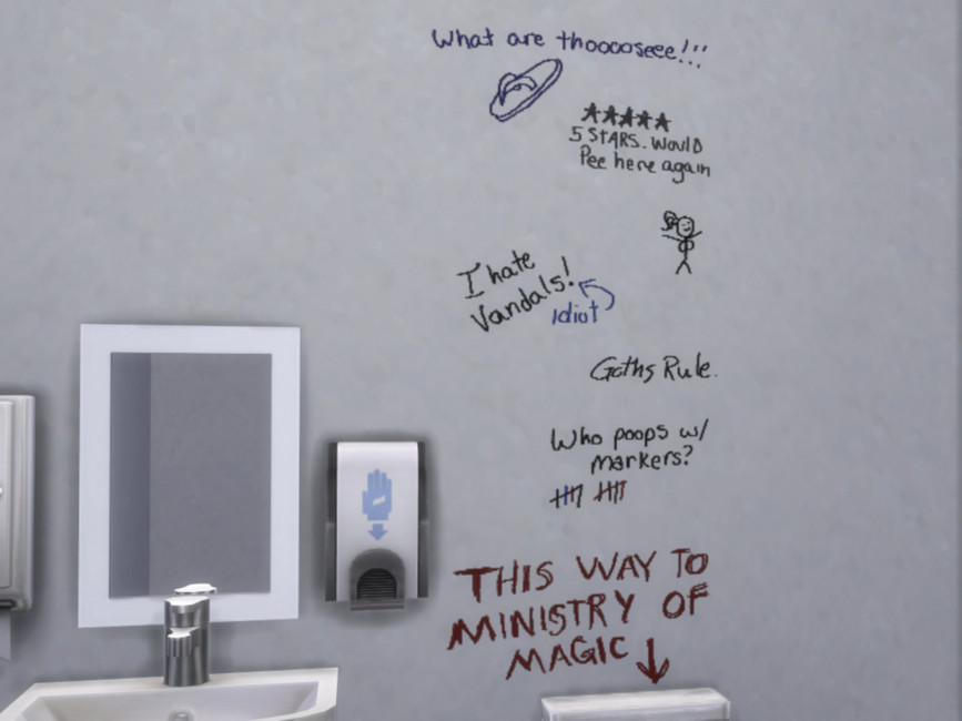 The Sims Resource - Bathroom Graffiti