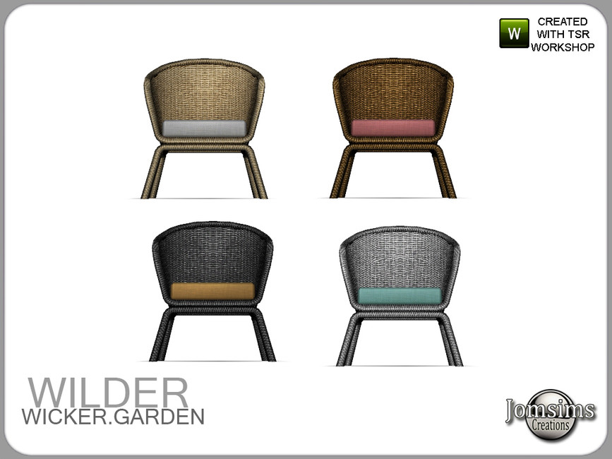 The Sims Resource - Wilder wicker garden dining chair