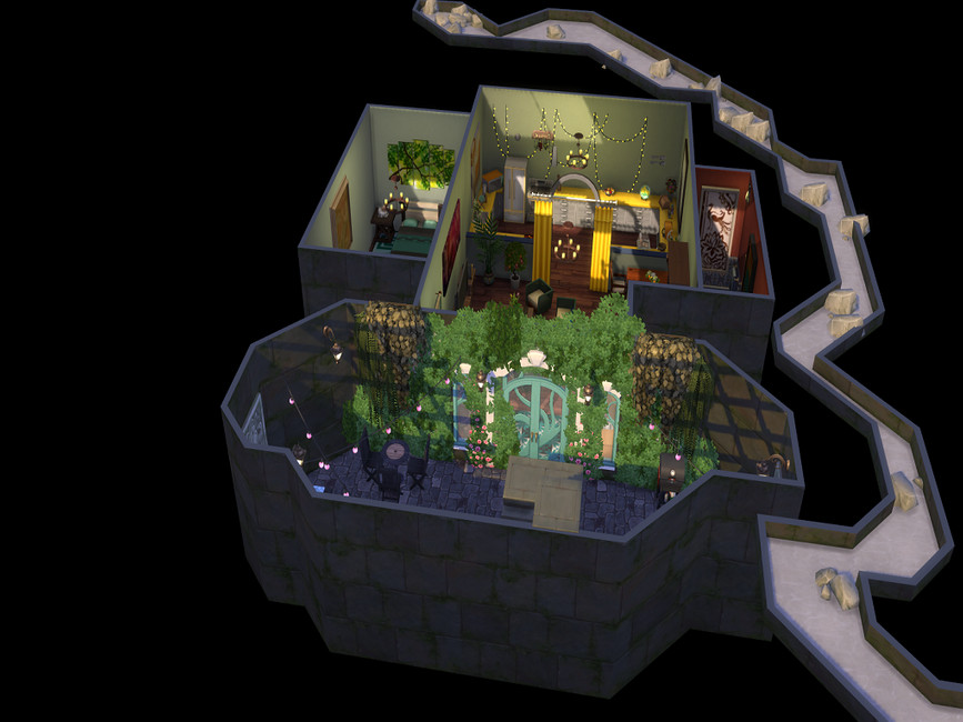 The Sims Resource - Underground house in't forest mountains