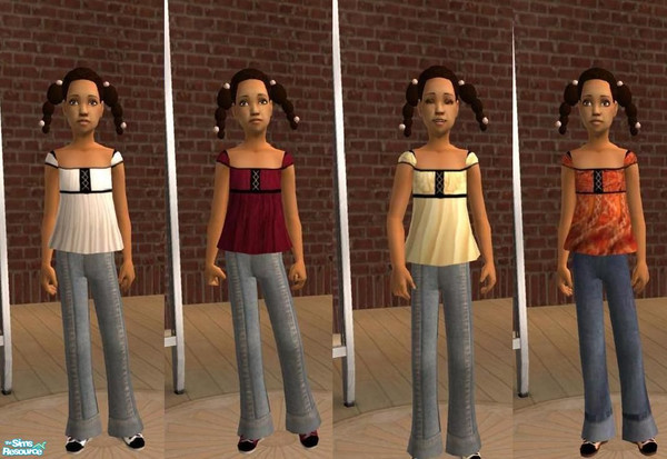 The Sims Resource - recolor girl outfit