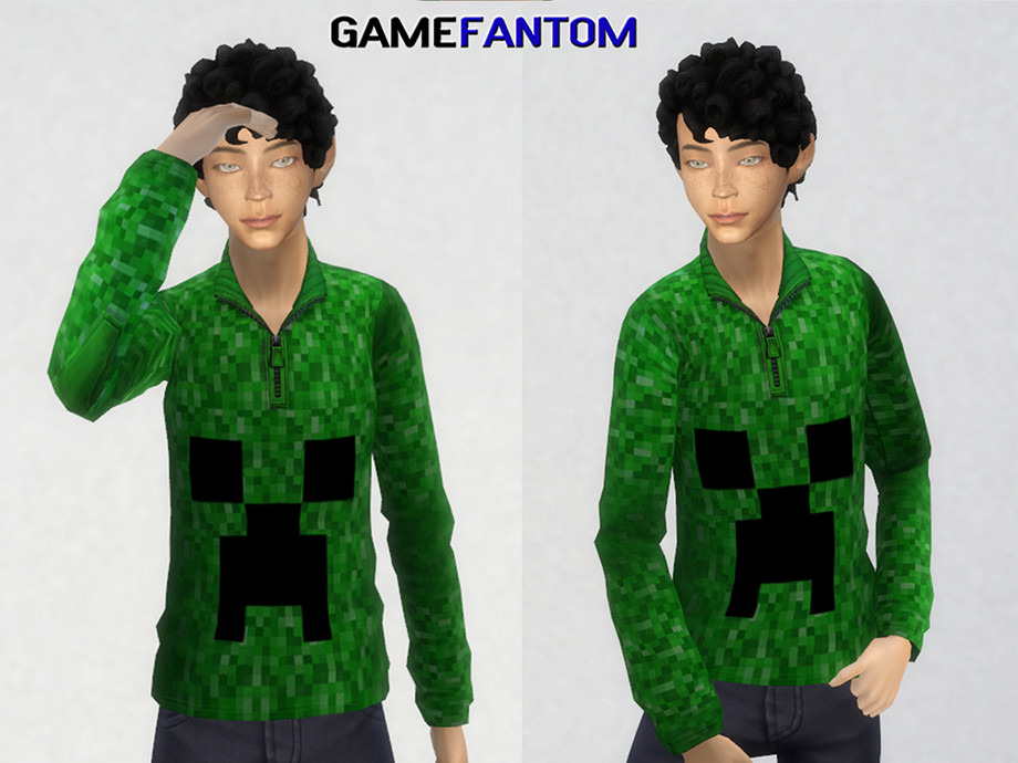 The Sims Resource | Minecraft Creeper Sweater by Gamefantom