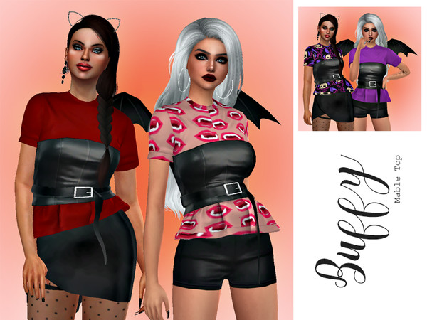 The Sims Resource | Buffy - Mable Top - Recolor Belaloallure