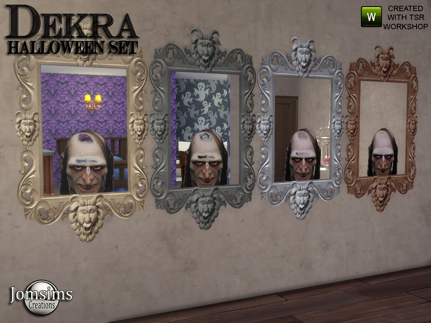 The Sims Resource - Dekra Halloween set wall mirror 2