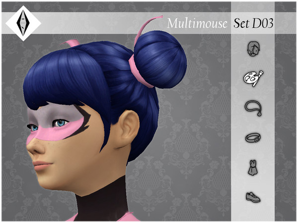 The Sims Resource | Multimouse - SetD03 - Face Paint - Mask