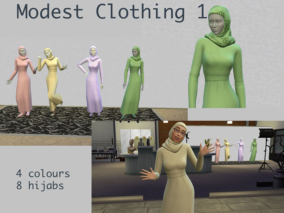 The Sims Resource | Modest dress set 1