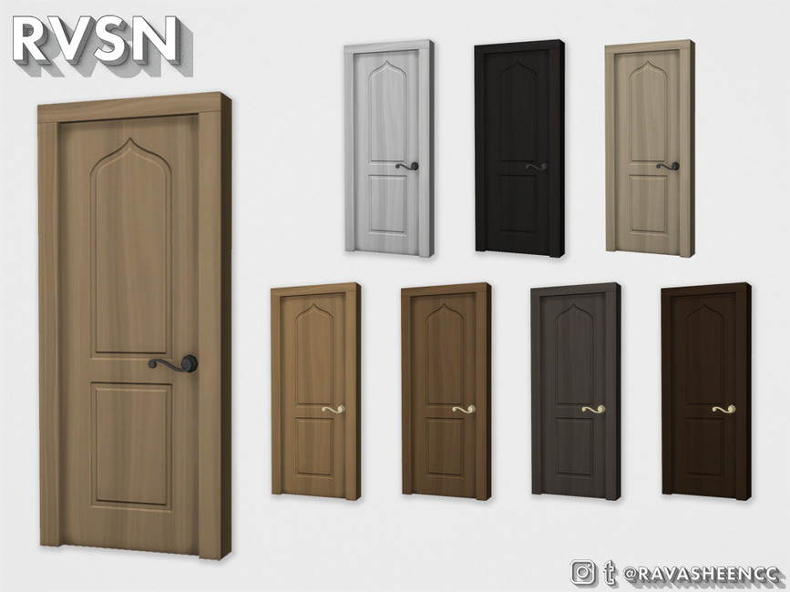 The Sims Resource - A-door-able Single Door - Style S1CW - Recolor