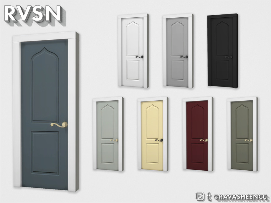The Sims Resource | A-door-able Single Door - Style S1CC - Recolor