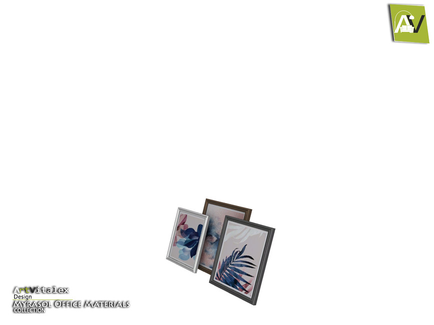 The Sims Resource - Myrasol Trio Photo Frames