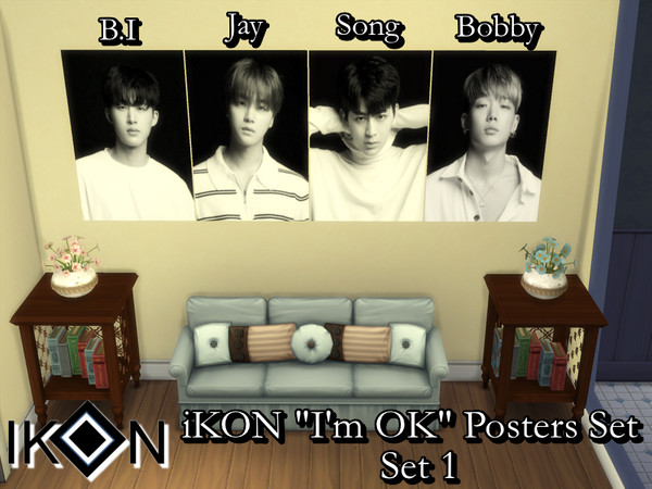 The Sims Resource | iKON I'm Ok Posters Set 1