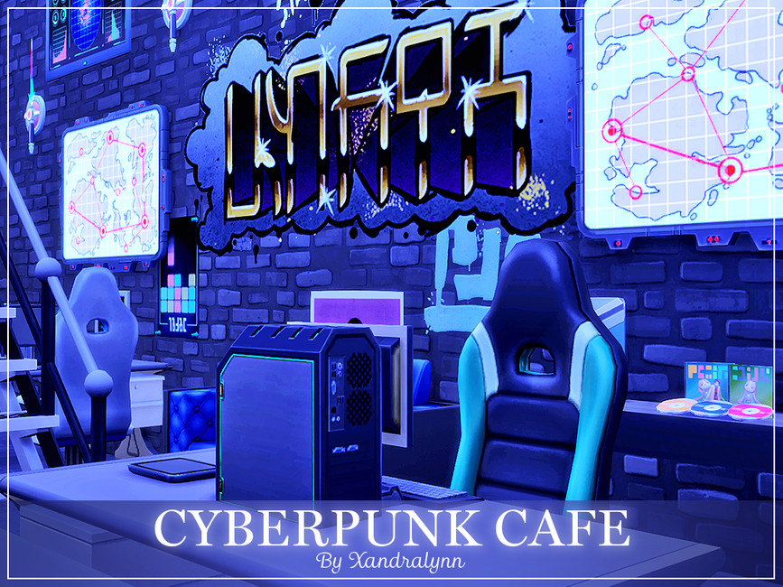 The Sims Resource - Cyberpunk Cafe