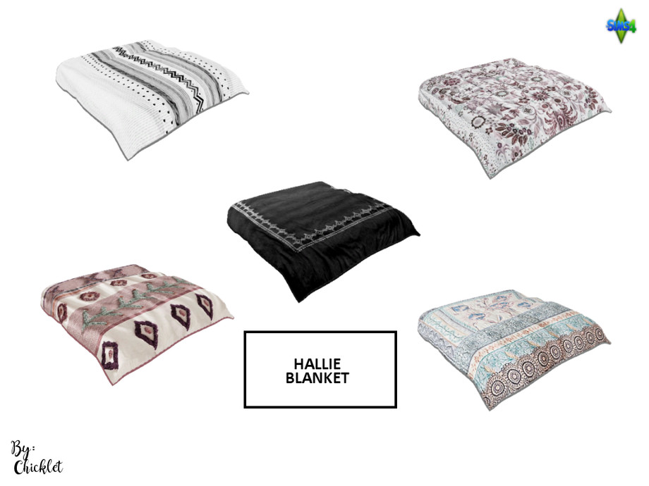 The Sims Resource | Hallie Bedroom Bed Blanket (Mesh Req'd)